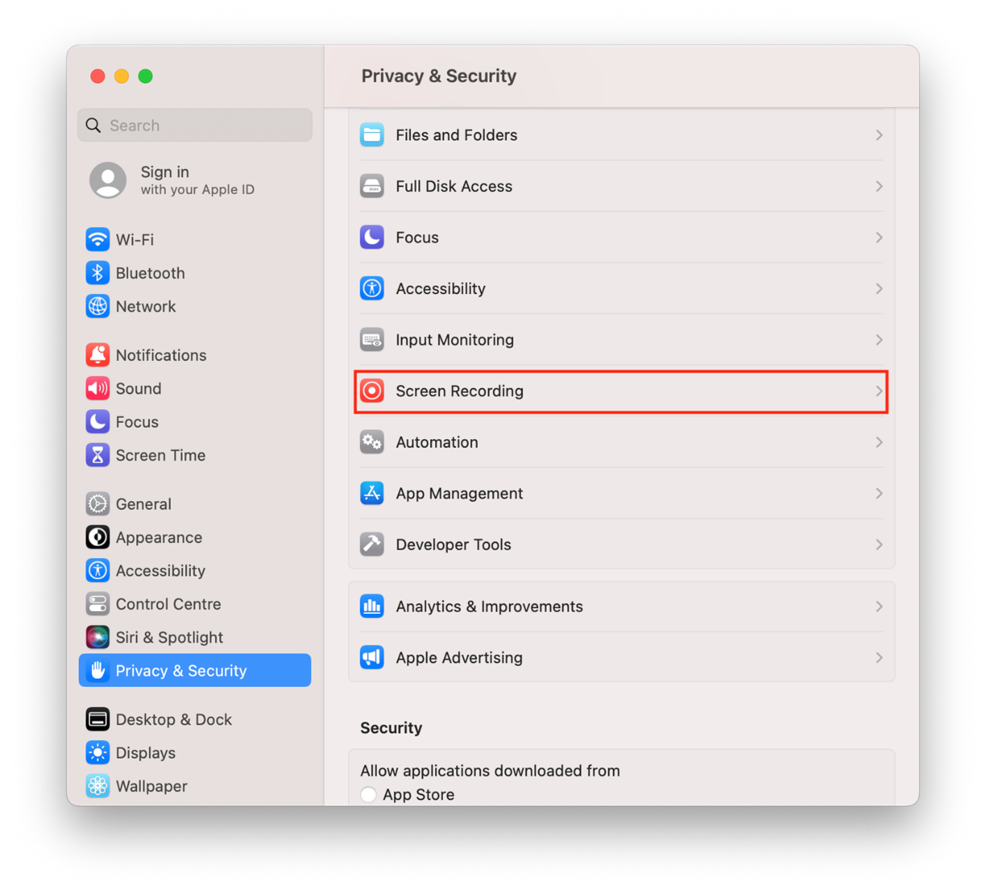 AC7049 macOS asks for Screen Recording permission – ACT