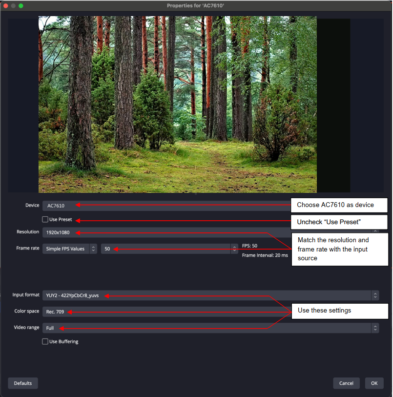 AC7610 How to add the Video Switcher to OBS Studio (MacOS) – ACT