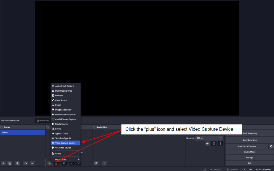 AC7610 How to add the Video Switcher to OBS Studio (MacOS) – ACT