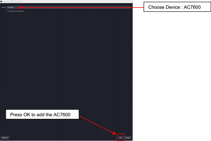 AC7600 Add audio to OBS (Windows) – ACT